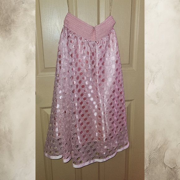 Me 2 Magic | Skirts | Me 2 Magic Pink Lace Midi Skirt Small | Poshmark